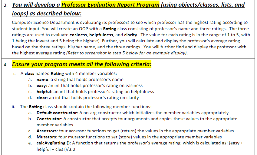 Solved (CH9) Program Assignment Instructions Last Changed: | Chegg.com