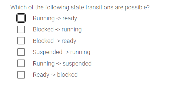Solved Which of the following state transitions are | Chegg.com