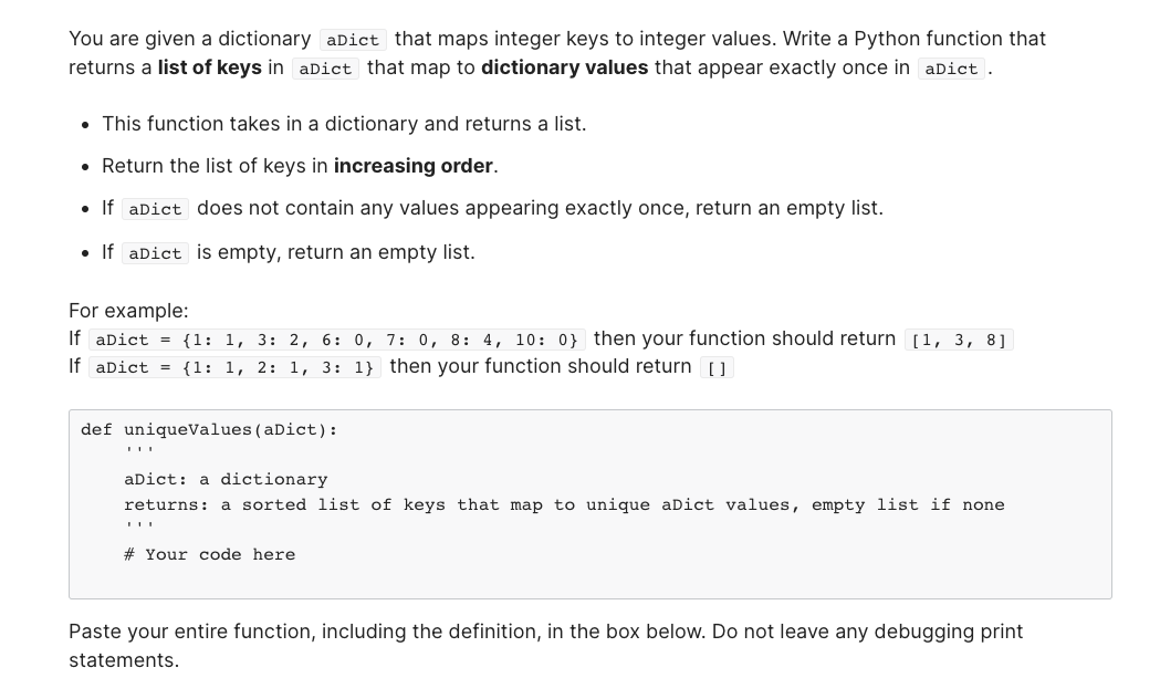 Solved You are given a dictionary that maps integer keys to | Chegg.com Solved You are given a dictionary that maps integer keys to | Chegg.com