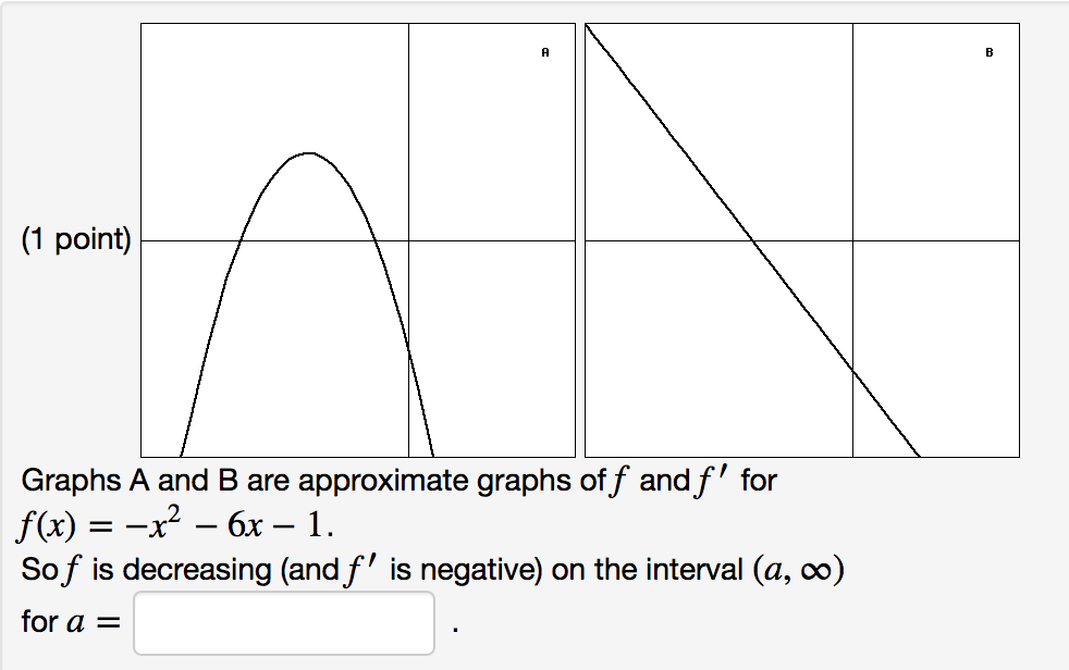 Solved (1 point) Graphs A and B are approximate graphs of f | Chegg.com