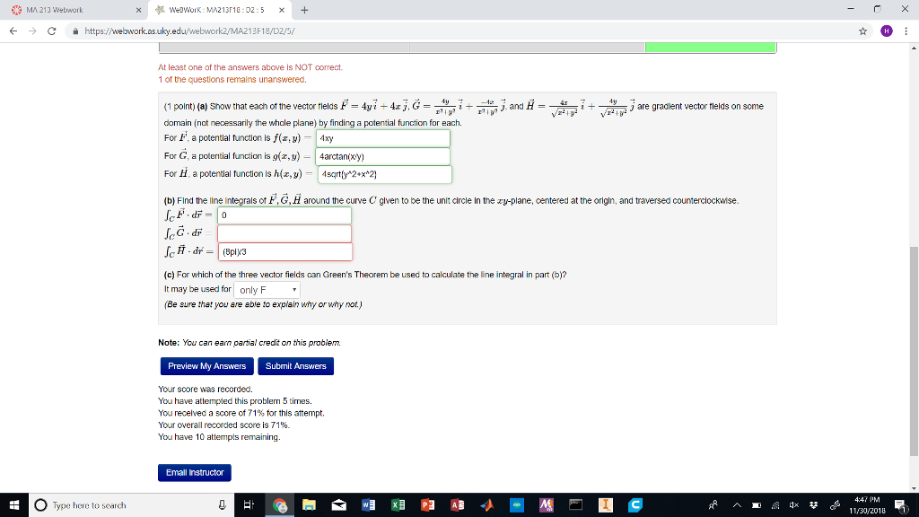 Solved MA213 Webwork ぐ → C | Chegg.com