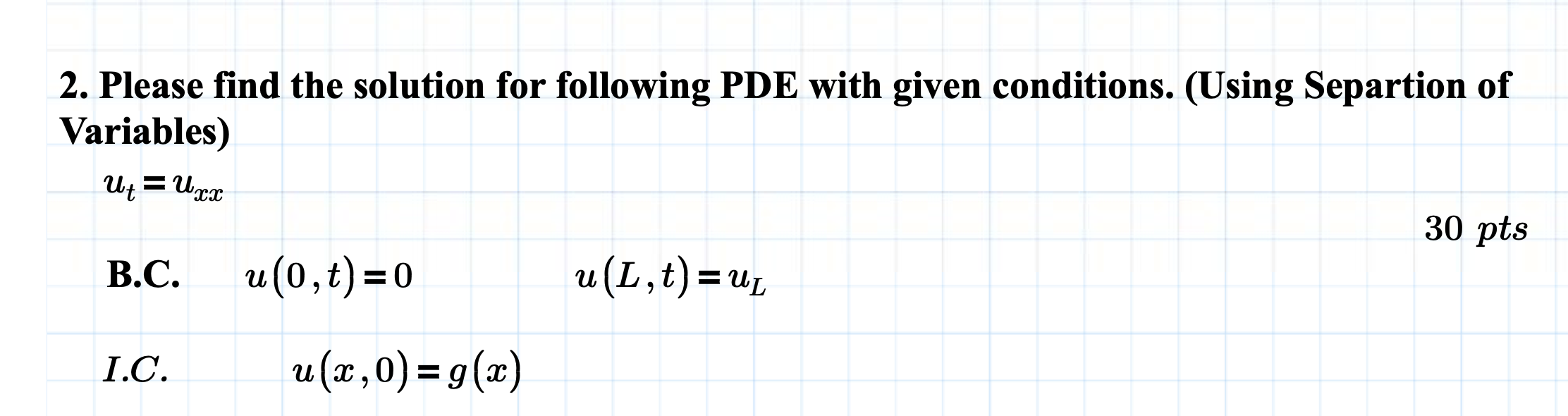 Solved 2. Please find the solution for following PDE with | Chegg.com