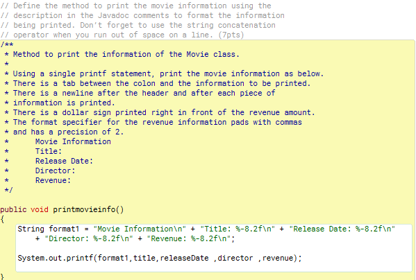Solved JAVA, Instructions in picture. Check and see if I did | Chegg.com