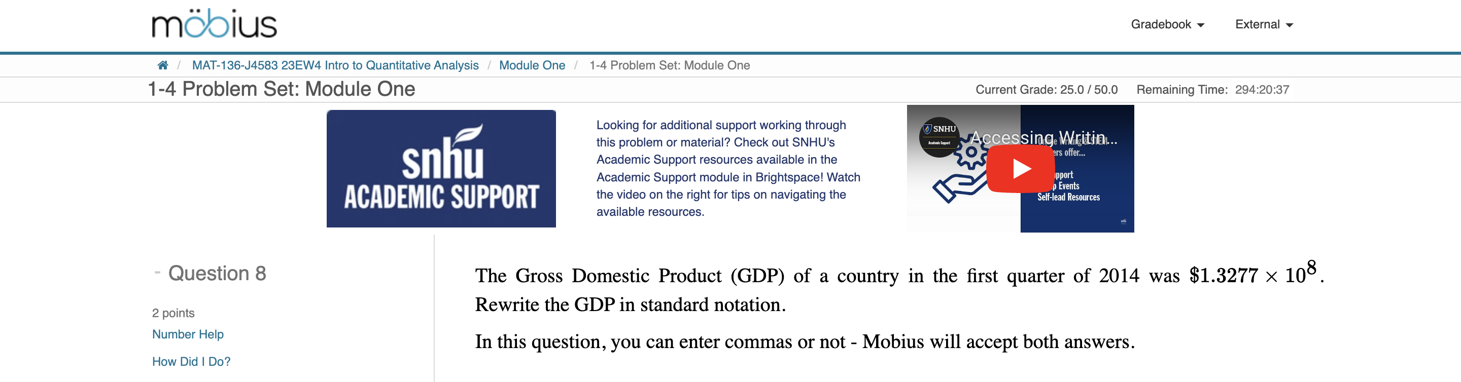 న / MAT-136-J4583 23EW4 Intro to Quantitative | Chegg.com