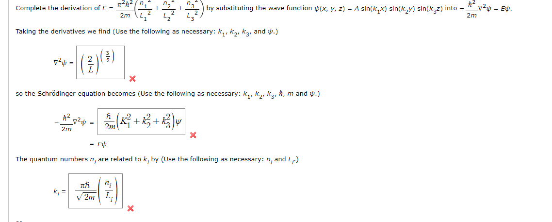 Solved Complete the derivation of | Chegg.com