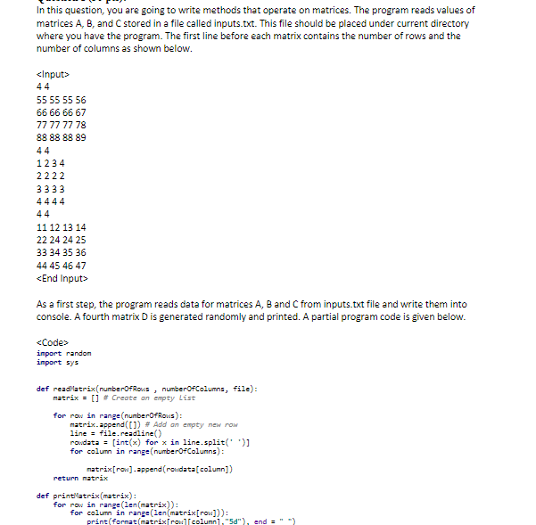 Solved In this question, you are going to write methods that | Chegg.com