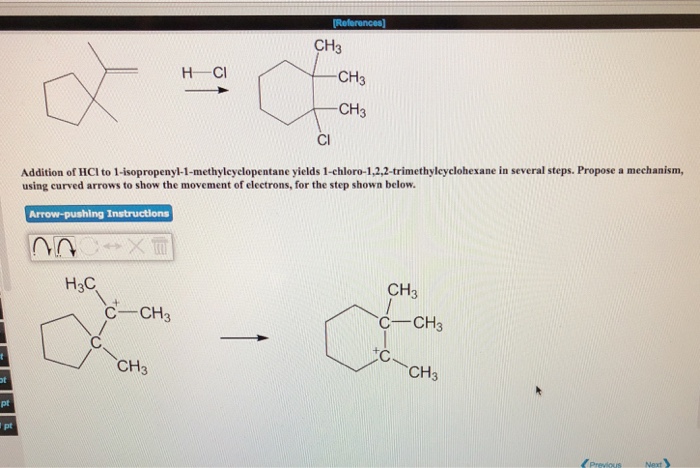 Solved I CH3 H-Cl CH3 CH3 Cl Addition of HCI to | Chegg.com
