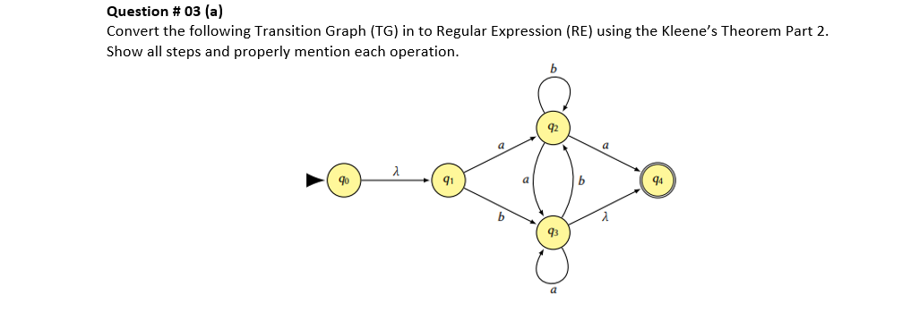 Solved Question # 03 (a) Convert the following Transition | Chegg.com