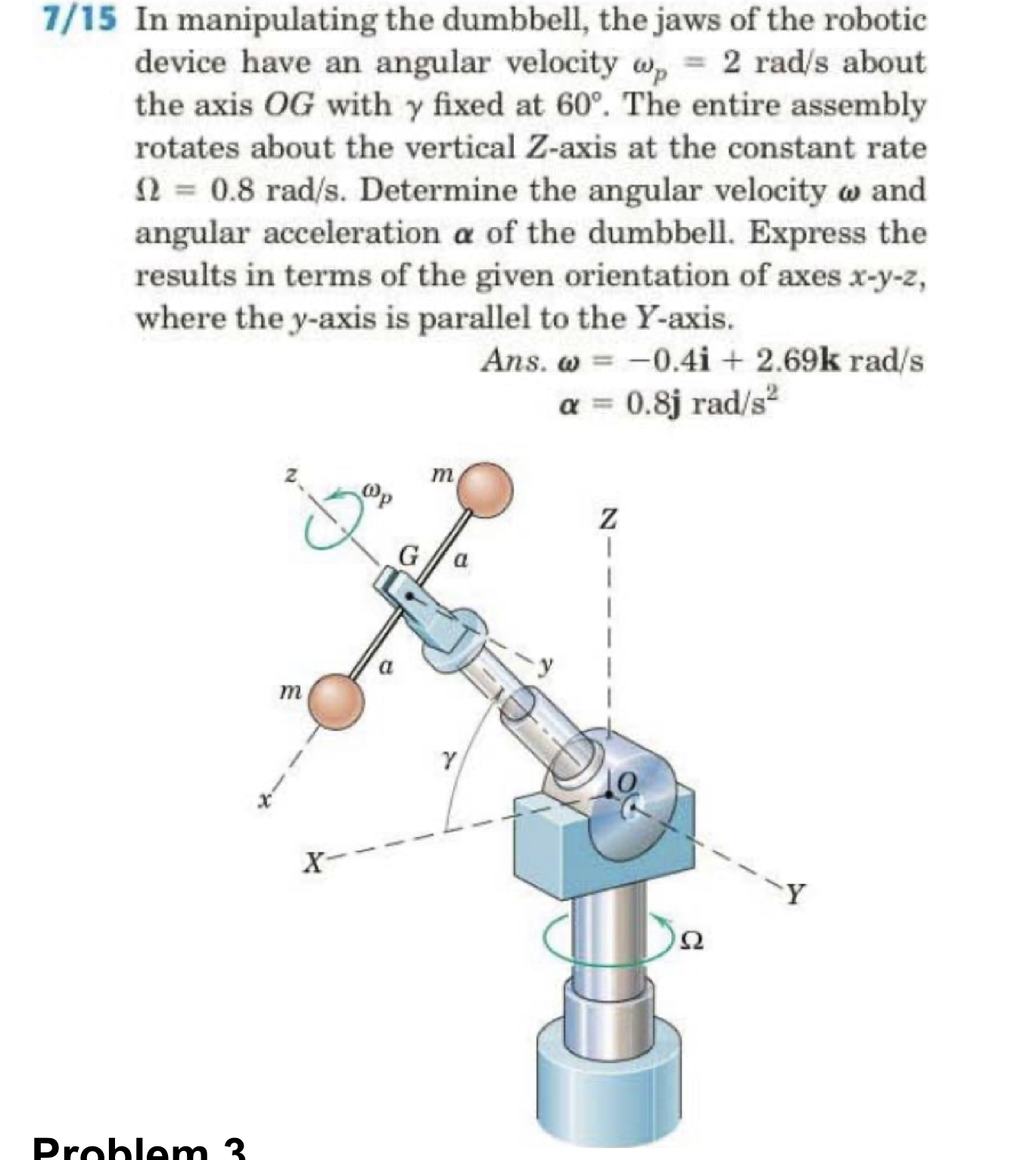 Solved 7/15 In manipulating the dumbbell, the jaws of the | Chegg.com