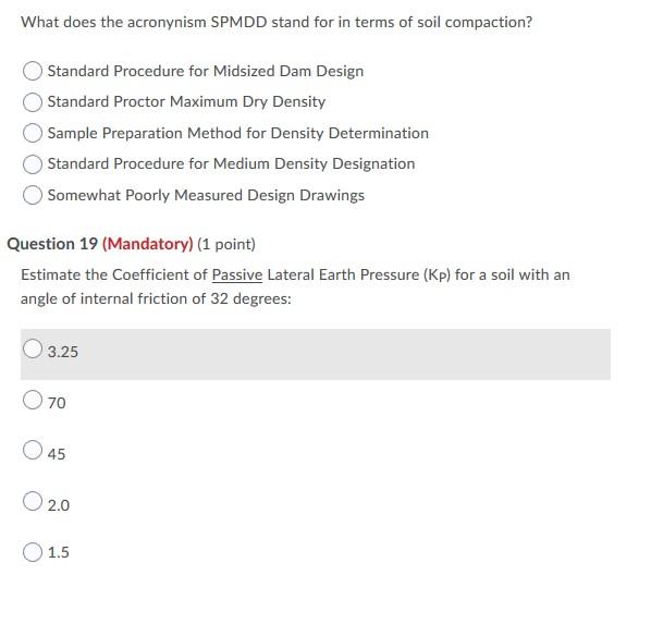 Solved What does the acronynism SPMDD stand for in terms of | Chegg.com