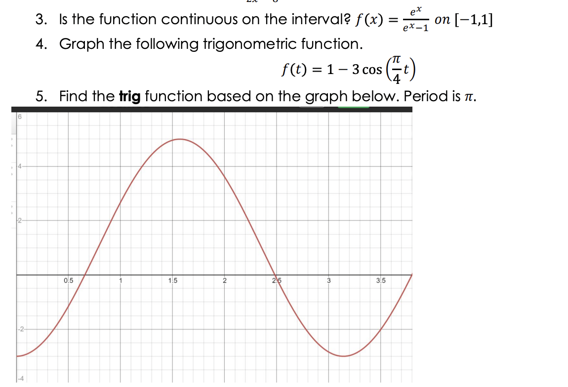 Solved 3. Is the function continuous on the interval? | Chegg.com