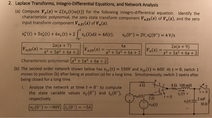 Solved 2. Laplace Transforms, Integro-Differential | Chegg.com