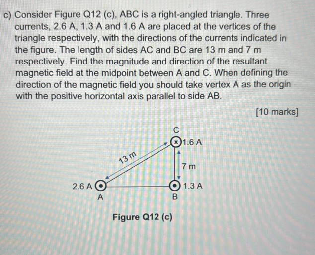 Solved Consider Figure Q12 (c), ﻿ABC is a right-angled | Chegg.com