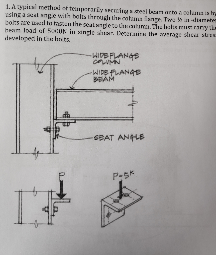 Solved The Steel Connection Below Shows A Connection, 46% OFF