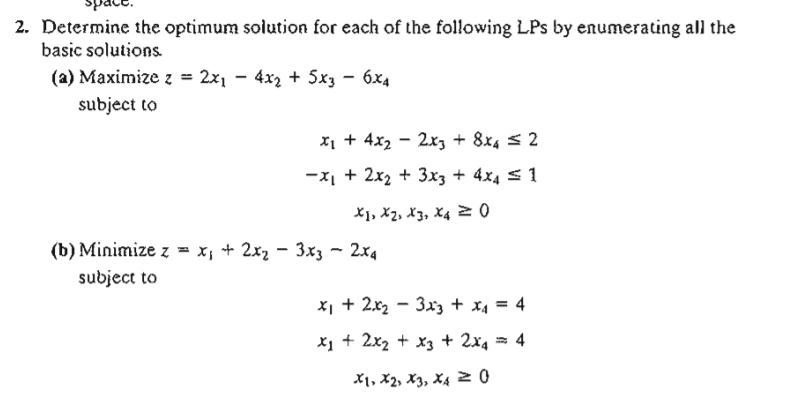 Solved Problem Set 3 2a 1 Consider The Following Lp