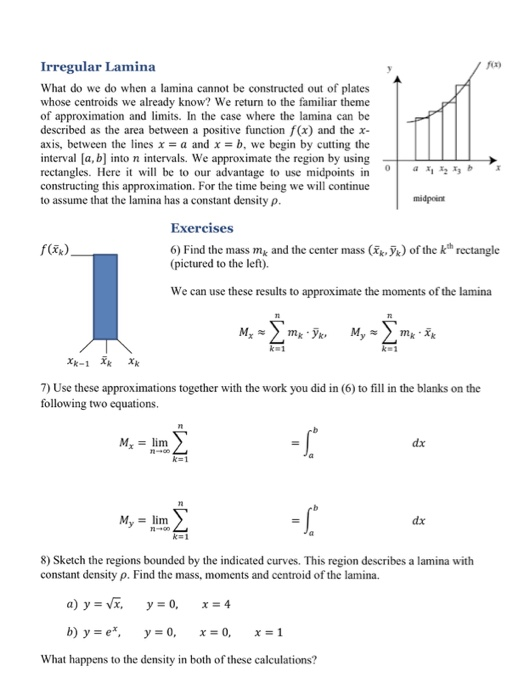 Solved Irregular Lamina fox) What do we do when a lamina | Chegg.com
