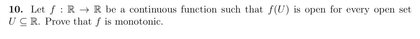 Solved 10. Let f : R + R be a continuous function such that | Chegg.com