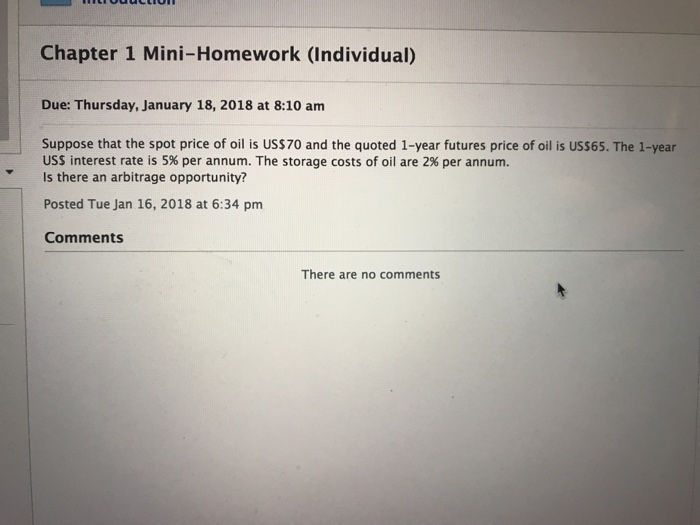 Solved Chapter 1 Mini-Homework (Individual) Due: Thursday, | Chegg.com