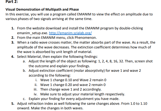 Solved Visual Demonstration of Multipath and Phase In this | Chegg.com