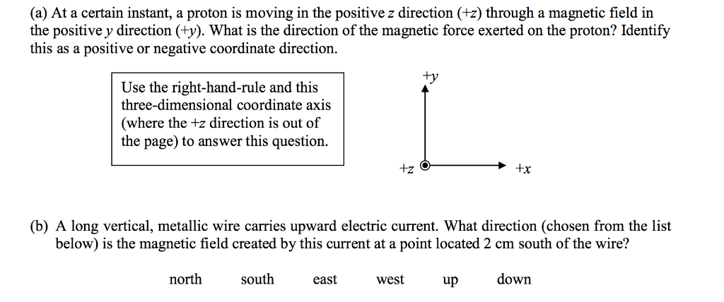 Solved (a) At a certain instant, a proton is moving in the | Chegg.com