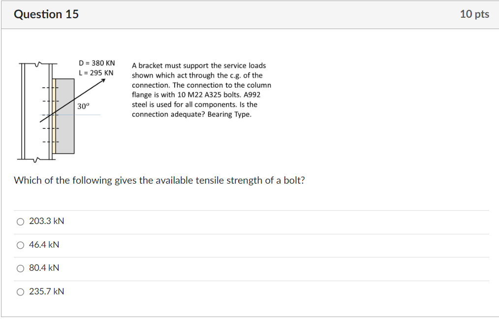 Solved A bracket must support the service loads shown which | Chegg.com