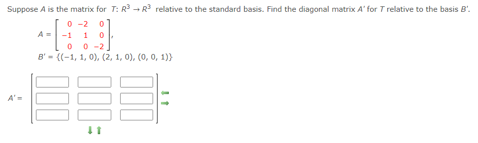 Solved Suppose A is the matrix for T:R3→R3 relative to the | Chegg.com