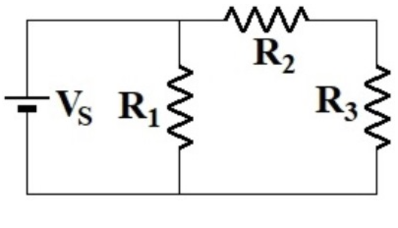 Solved For the circuit shown, VS = 12.30 V, R1 = 8.23 kΩ, R2 | Chegg.com