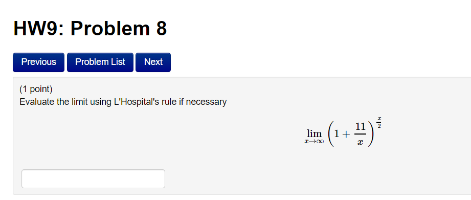 Solved HW9: Problem 8 Previous Problem List Next (1 point) | Chegg.com