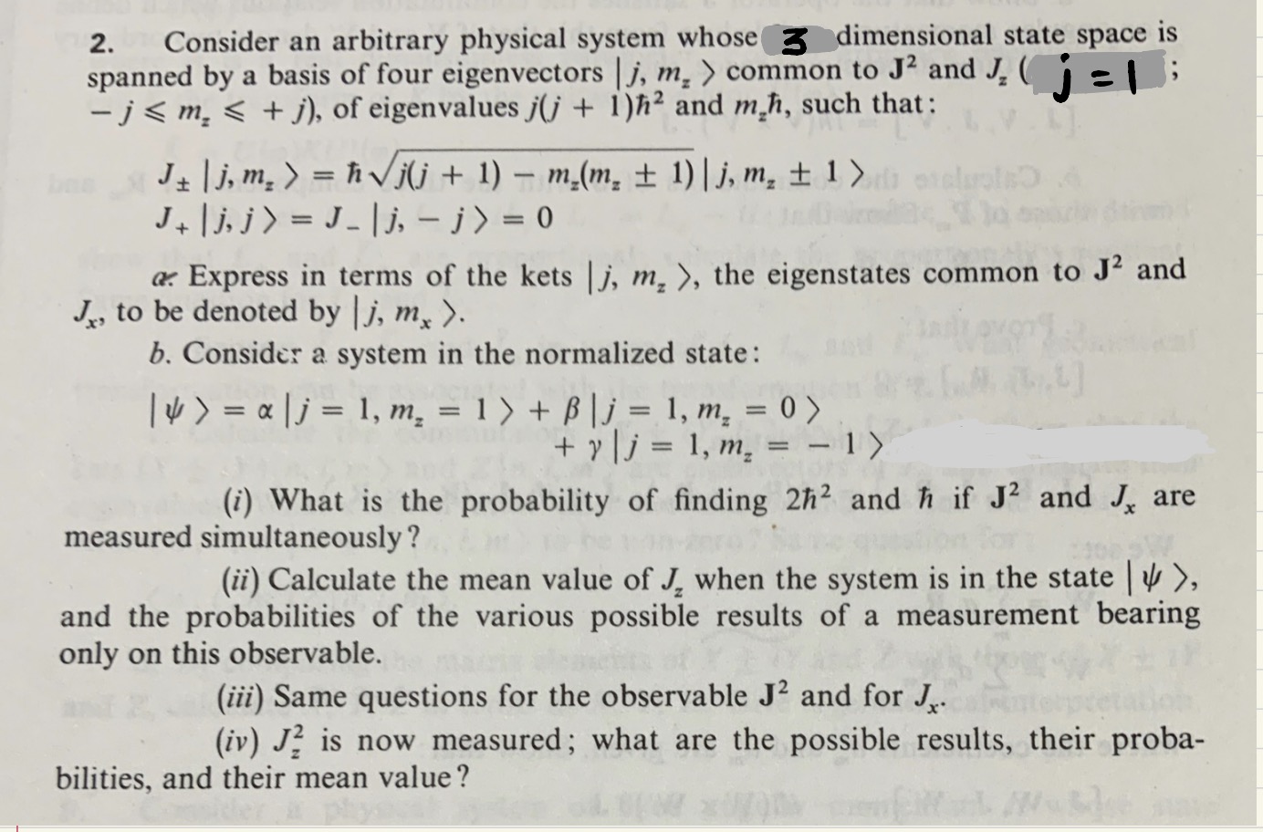 Solved 2. Consider an arbitrary physical system whose 3 | Chegg.com