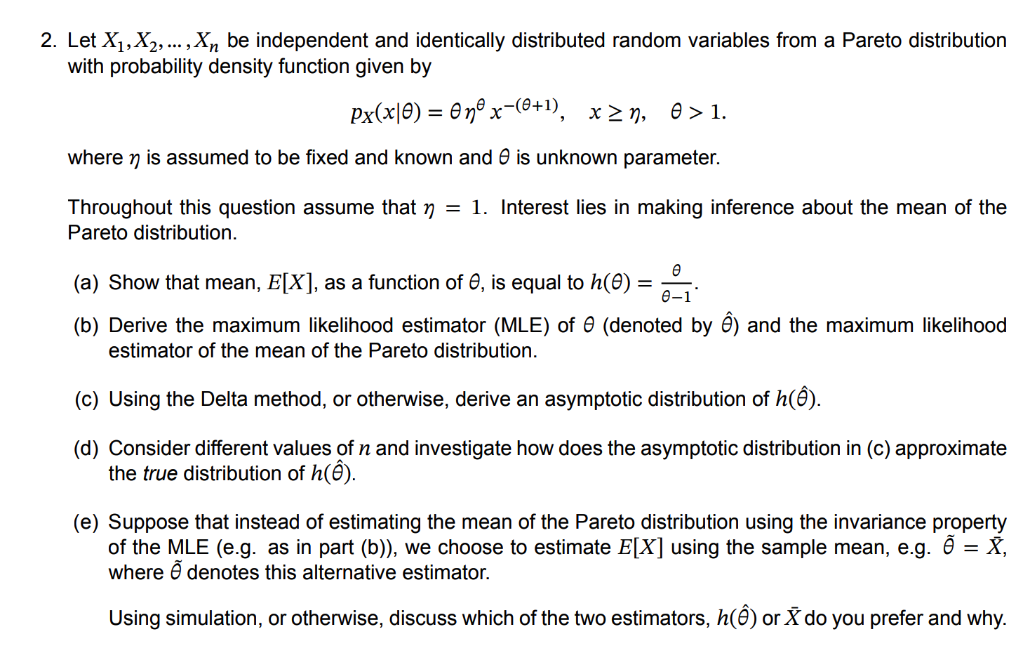 Solved dLet x1,x2,dots,xn ﻿be independent and identically | Chegg.com