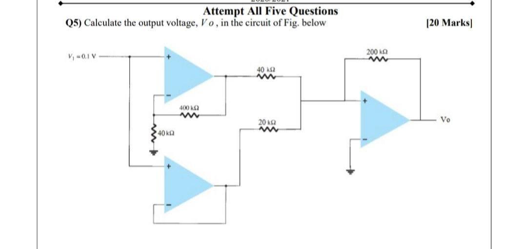 Solved Attempt All Five Questions Q5) Calculate the output | Chegg.com