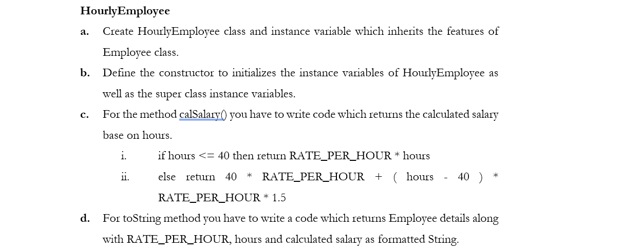 Solved 1. Write JAVA application as per class diagram and | Chegg.com