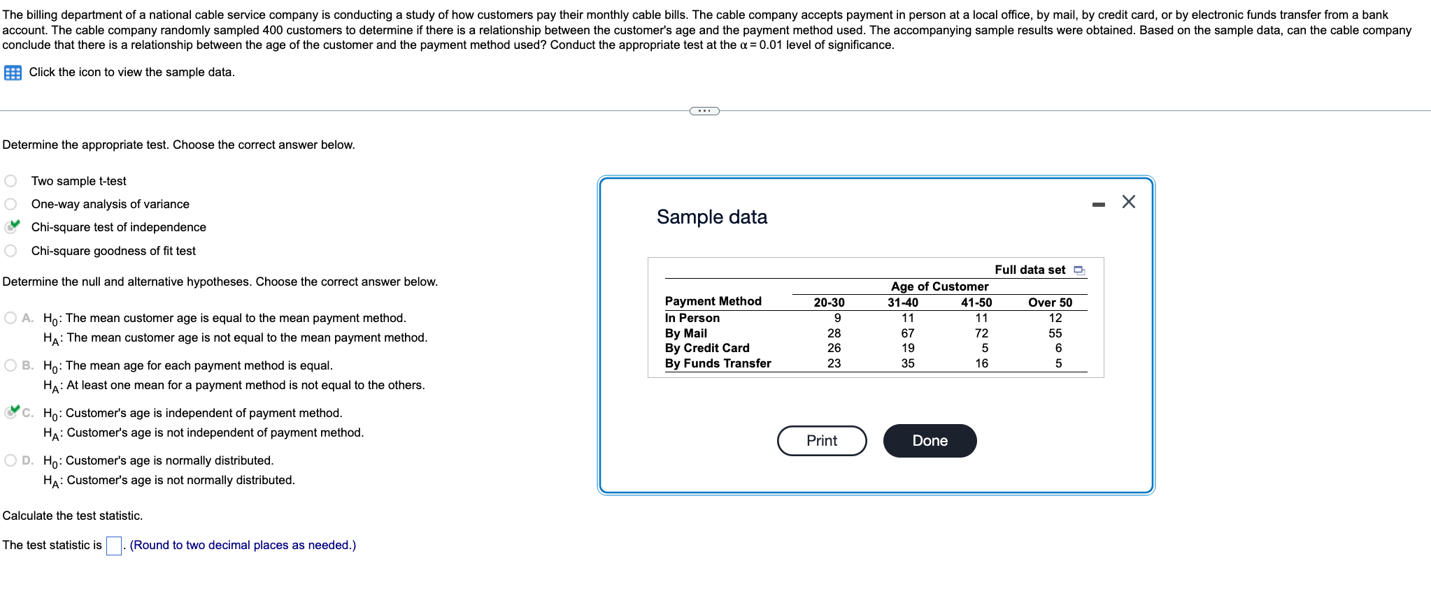 Solved conclude that there is a relationship between the age | Chegg.com