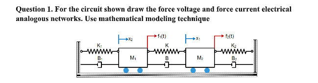 Solved Question 1. For the circuit shown draw the force | Chegg.com