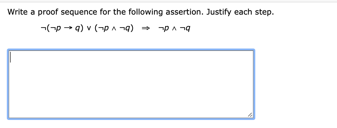 Solved Write a proof sequence for the following assertion. | Chegg.com