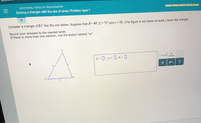 Solved O ADDITIONAL TOPICS IN TRIGONOMETRY -Finding the area | Chegg.com