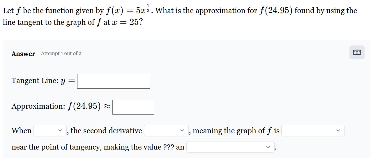 Solved Let f be ﻿the function given by f(x)=5x12. ﻿What is | Chegg.com