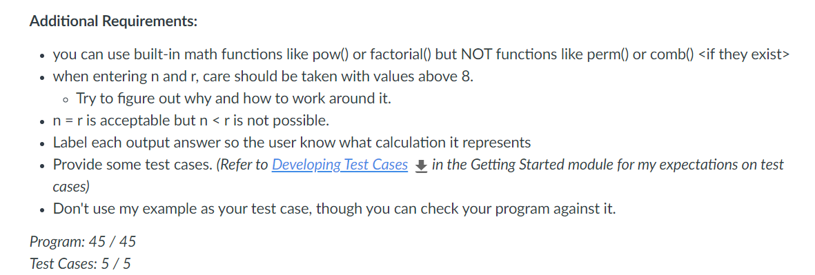 Solved Write A Program That Will Calculate Permutations With