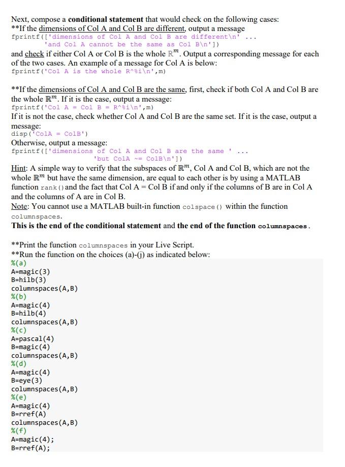 Solved Part I. Subspaces & Bases Exercise 1 (4 points) | Chegg.com