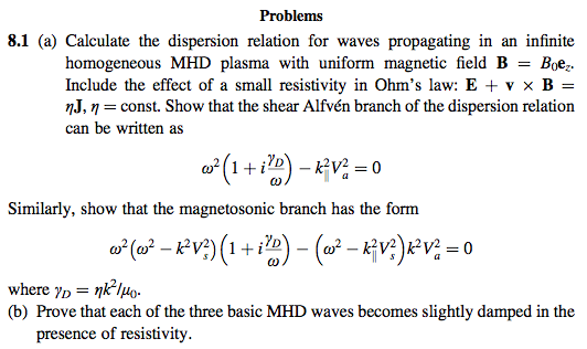 Solved Problems 8.1 (a) Calculate the dispersion relation | Chegg.com