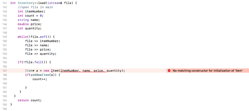 Solved C++ Please help, not sure why its giving me this | Chegg.com