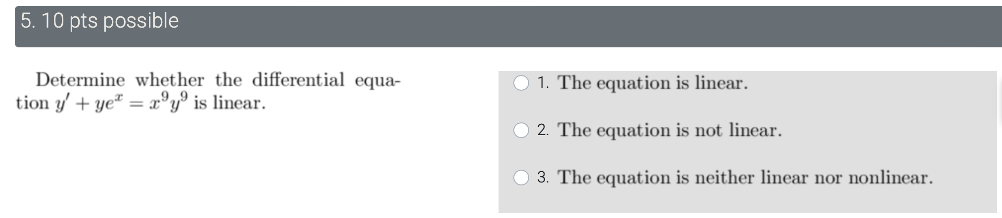 Solved Determine whether the differential equa- 1. The | Chegg.com