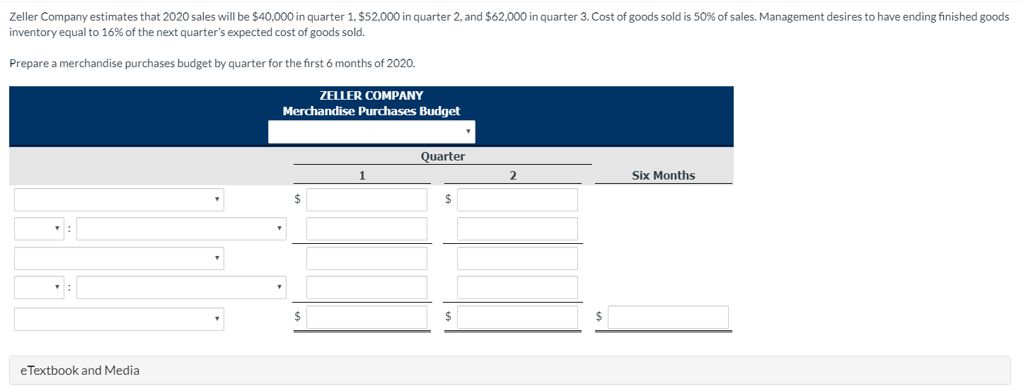 Solved Zeller Company estimates that 2020 sales will be | Chegg.com