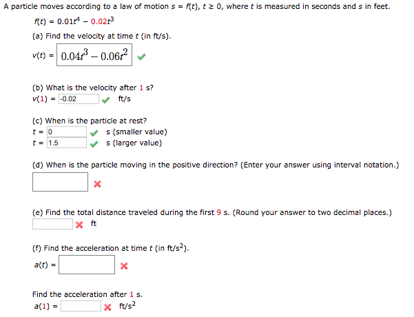 A particle moves according to a law of motion s = | Chegg.com