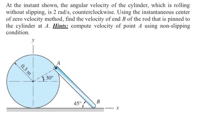 Solved At the instant shown, the angular velocity of the | Chegg.com