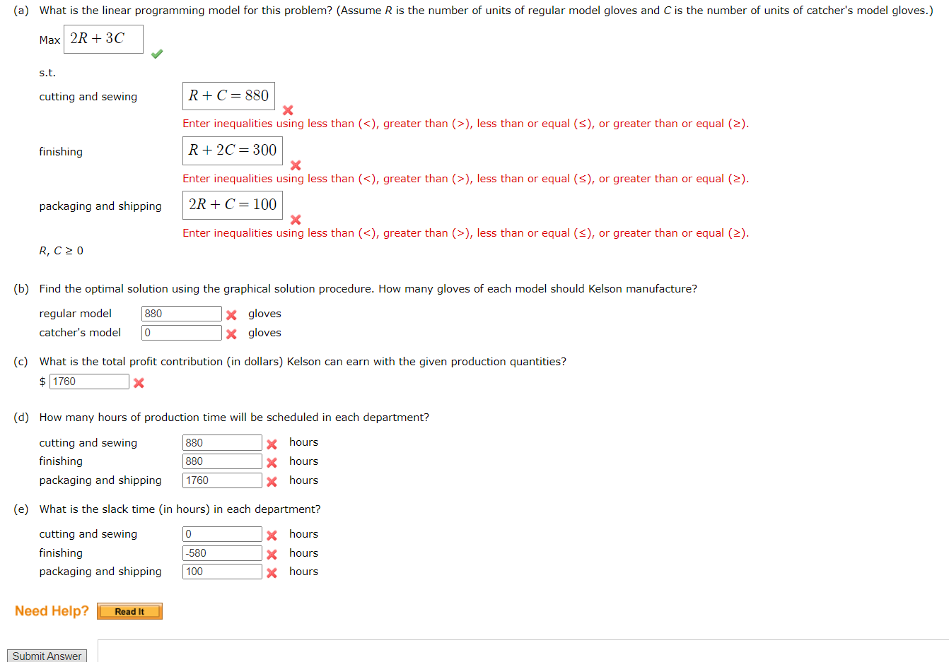 Solved Kelson Sporting Equipment, Inc., makes two different | Chegg.com