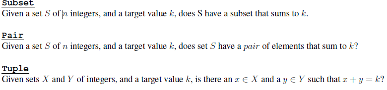 Solved Given a set S of n integers, and a target value k, | Chegg.com
