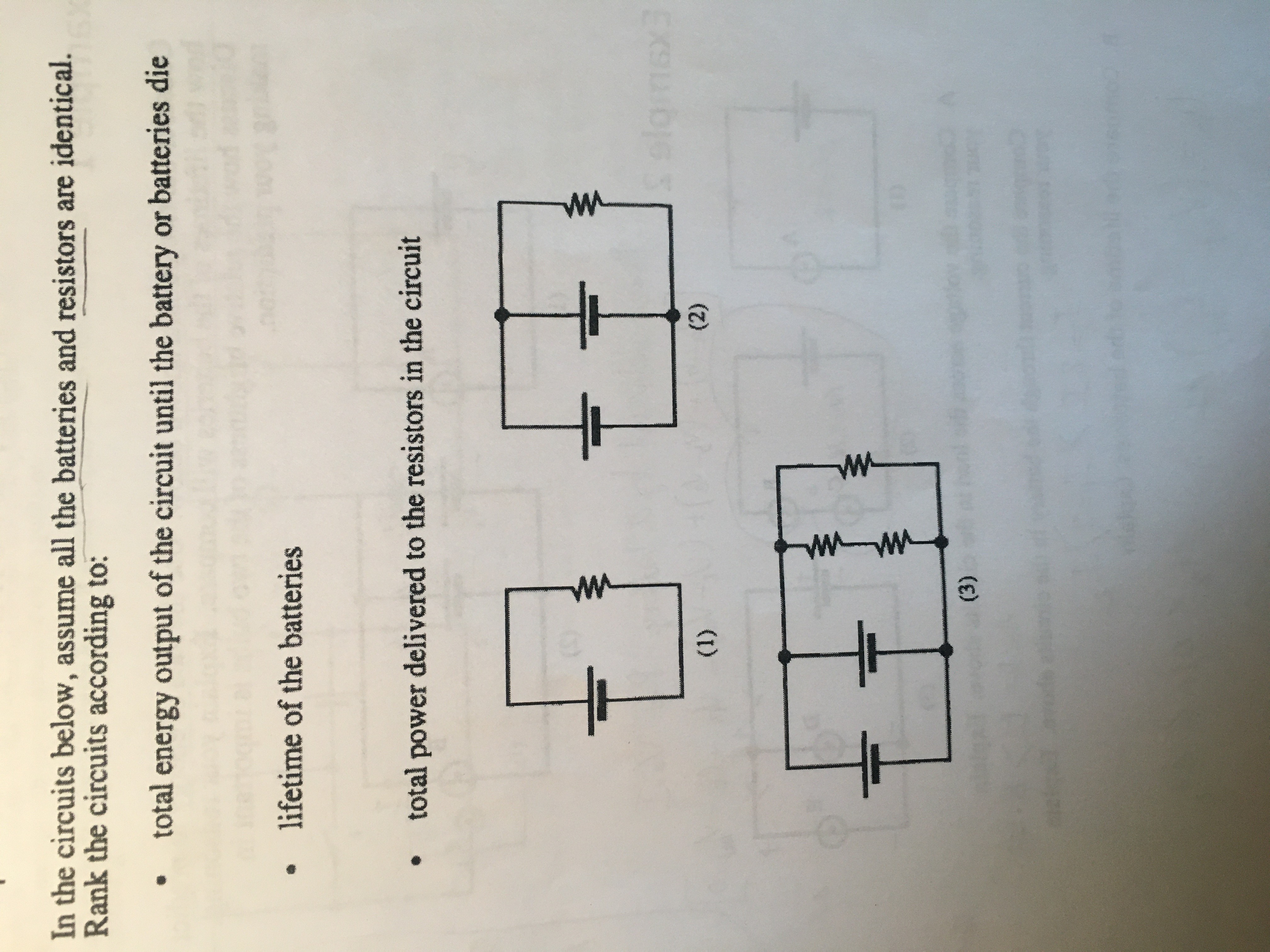 Solved In the circuits below, assume all the batteries and | Chegg.com