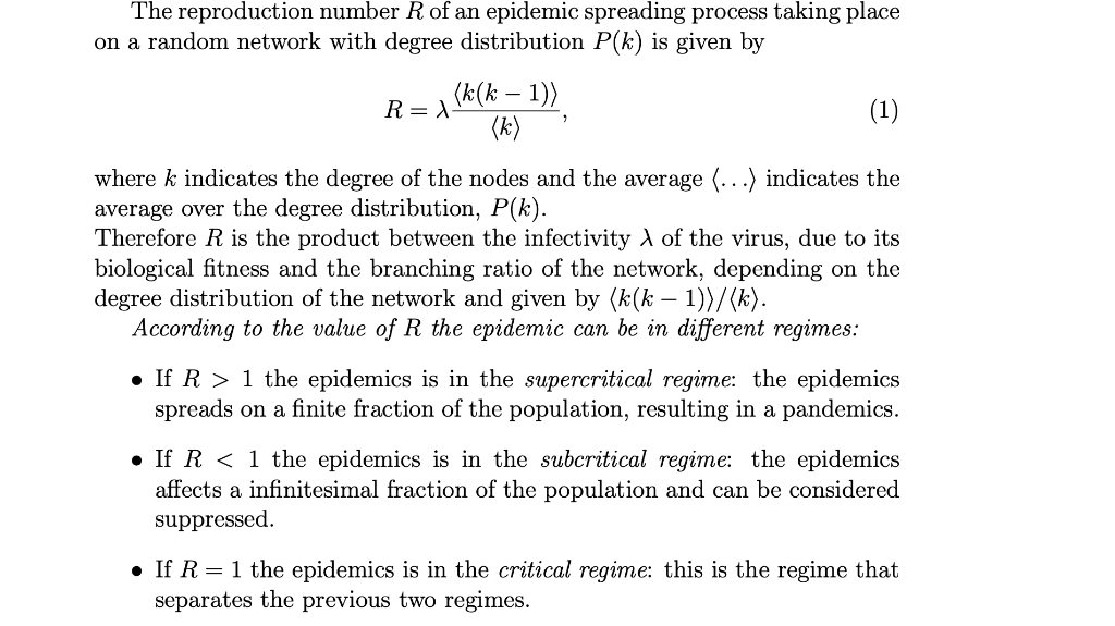 The reproduction number R of an epidemic spreading | Chegg.com