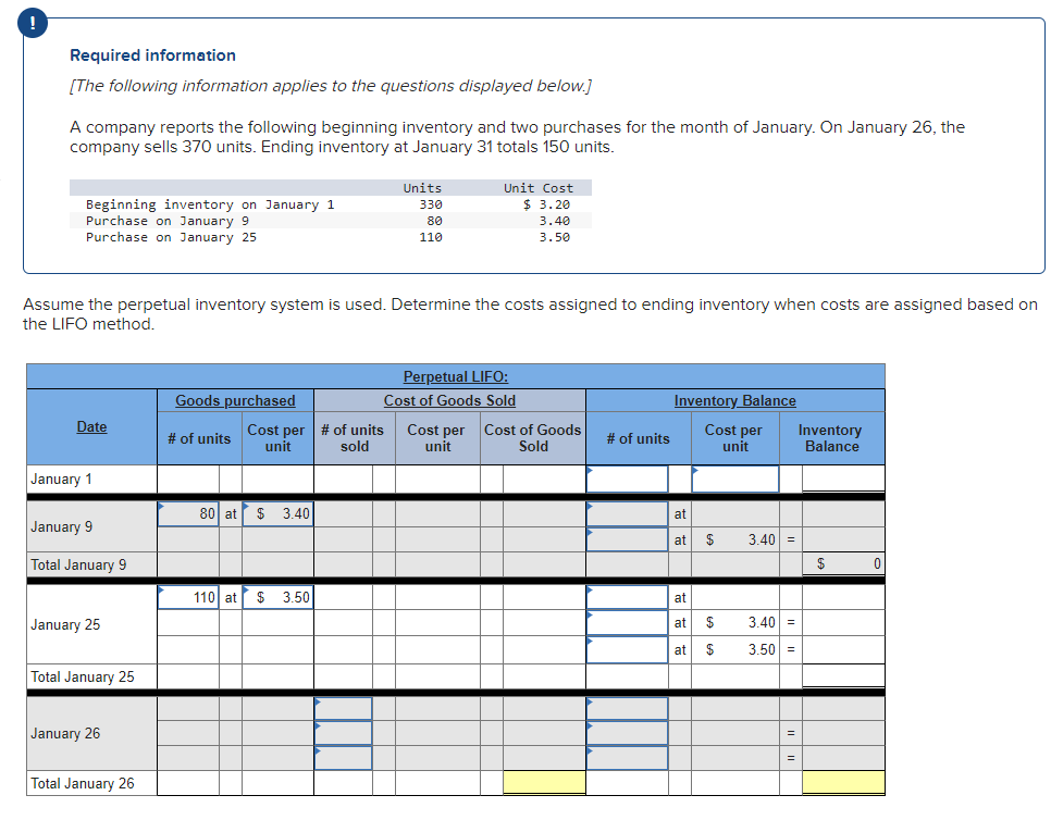 Solved A company reports the following beginning inventory | Chegg.com